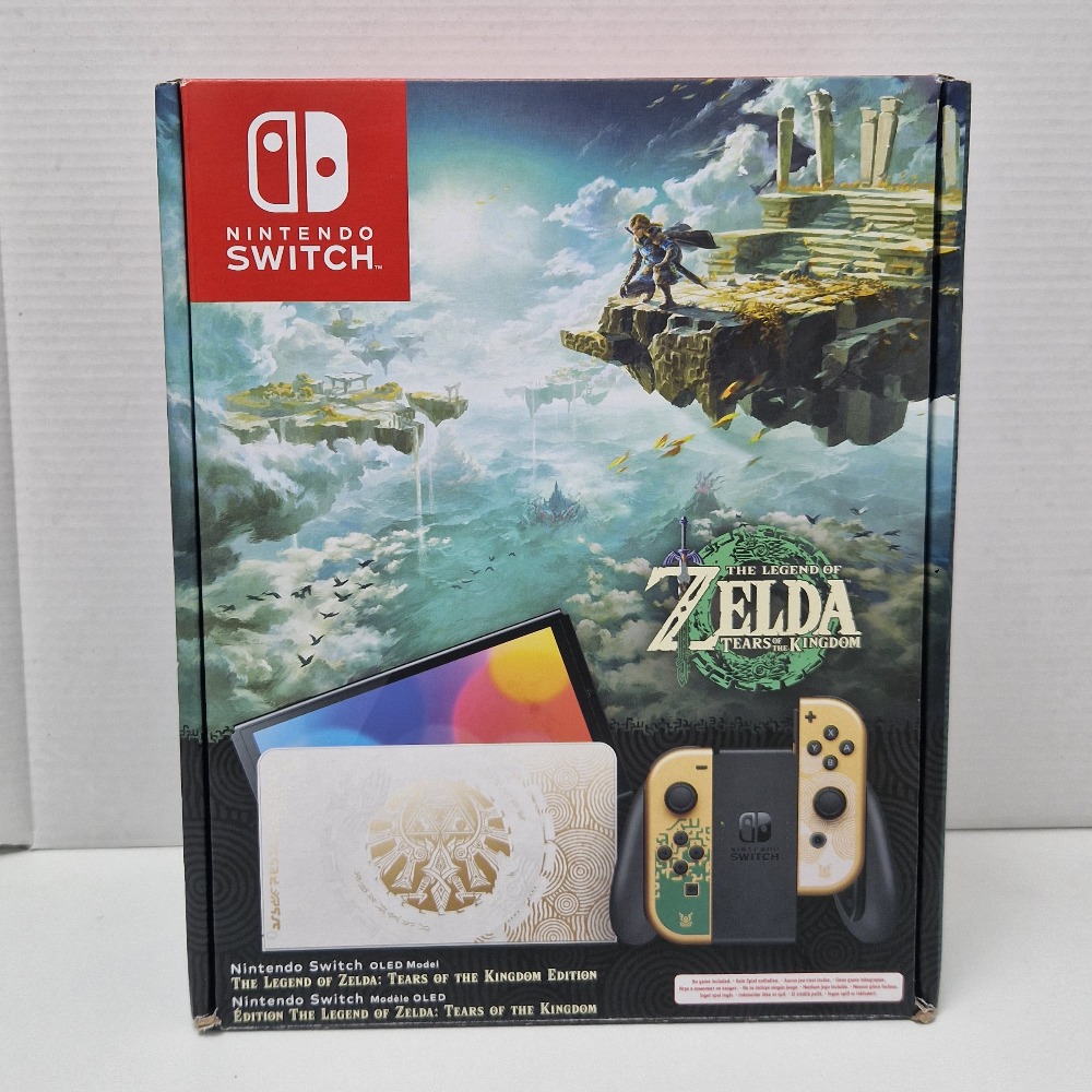 Pre-owned Nintendo Switch, 64GB OLED Legend of Zelda + Gold Joy-Cons ...